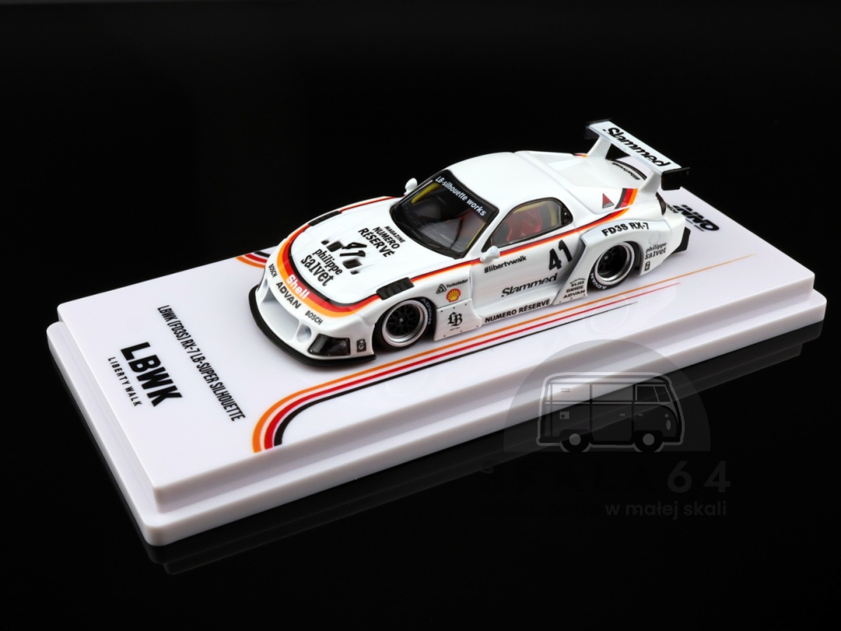 INNO64 Mazda RX7 RX-7 LB Super Silhouette LBWK Liberty Walk RX-7 White ...